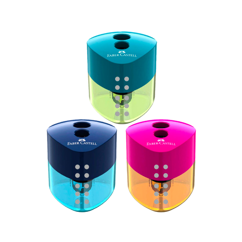 Faber-Castell Grip Auto Double Sharpener, Double Hole Tube (183103)