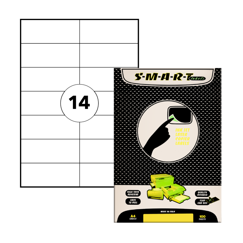 Shop SMART Multi-Purpose A4 Labels, 14Labels/Sheet Online in Qatar