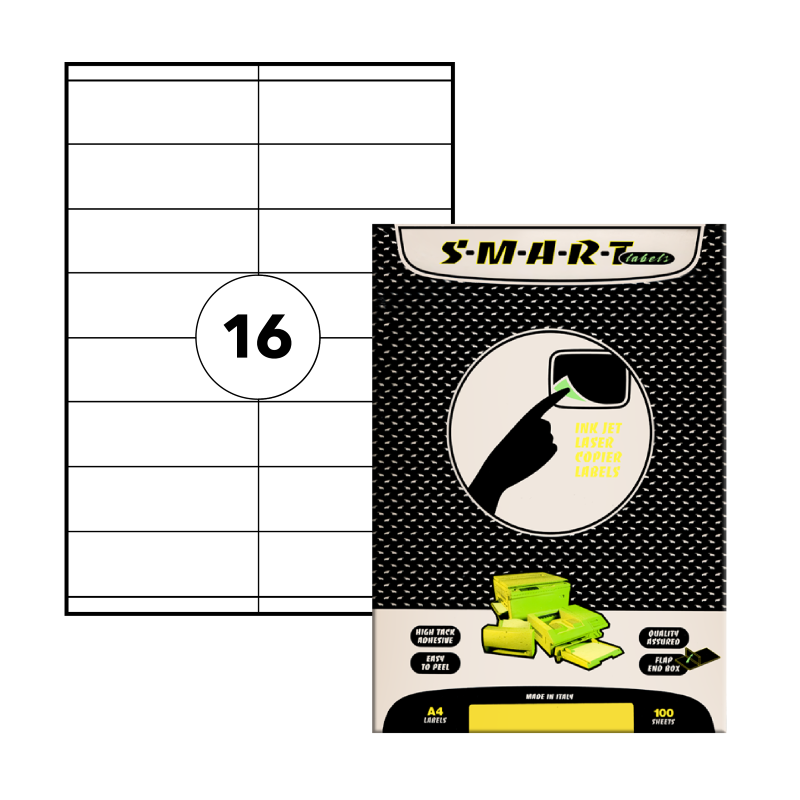 Shop SMART Multi-Purpose A4 Labels, 16Labels/Sheet Online in Qatar